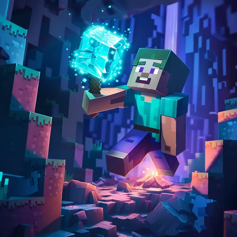 Cinematic Minecraft Shots Midjourney Prompt | PromptBase