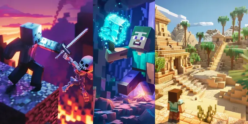 Cinematic Minecraft Shots Midjourney Prompt | PromptBase