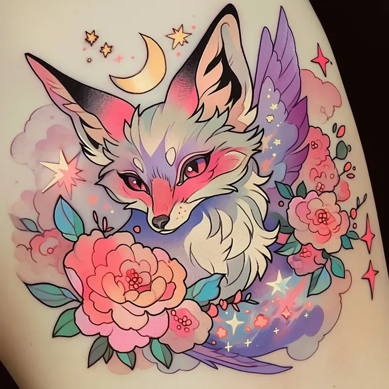 Girly Pastel Tattoo Designs Midjourney Prompt | PromptBase