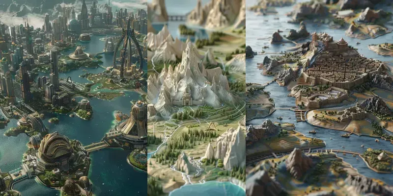 3d Fantasy World Maps Generator App | PromptBase