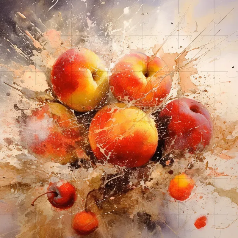 Dynamic Watercolor Journey Fruits Series Midjourney Prompt | PromptBase