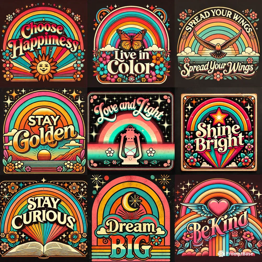 Vintage Retro Tshirt Print Art Designs DALL·E Prompt | PromptBase