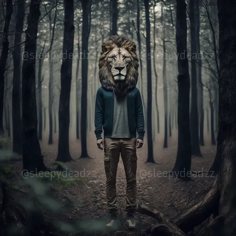 Realistic Half Humans Half Animals Midjourney Prompt | PromptBase