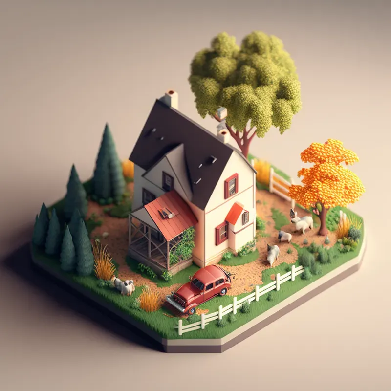 Premium 3D Isometric Landscapes Midjourney Prompt | PromptBase