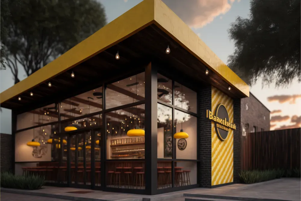 Premium Restaurant Storefront Design Midjourney Prompt | PromptBase