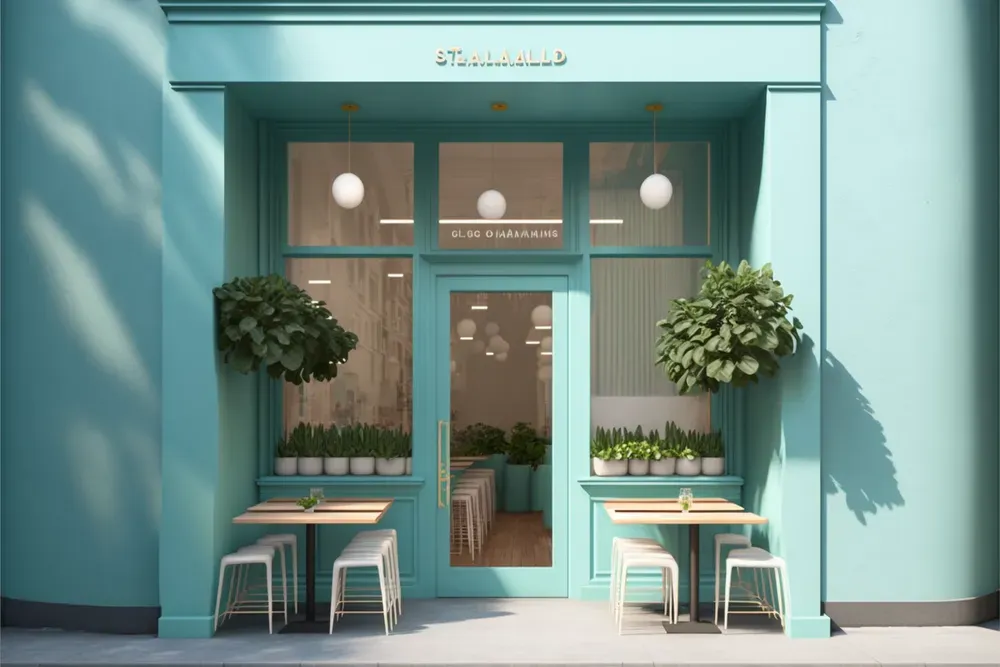 Premium Restaurant Storefront Design Midjourney Prompt | PromptBase