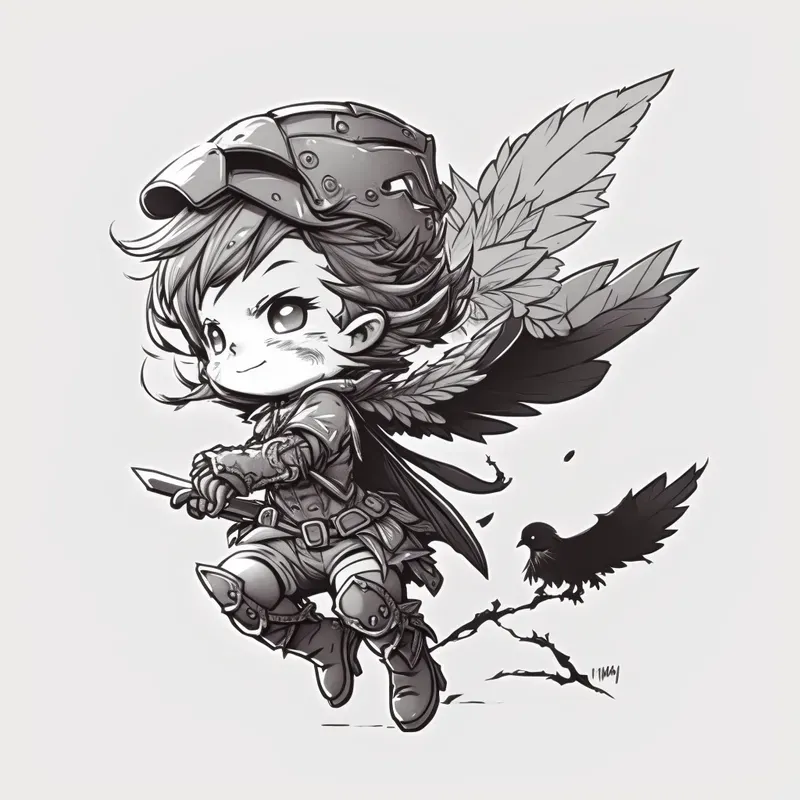 Fantasy Chibi Characters Illustrations Midjourney Prompt | PromptBase