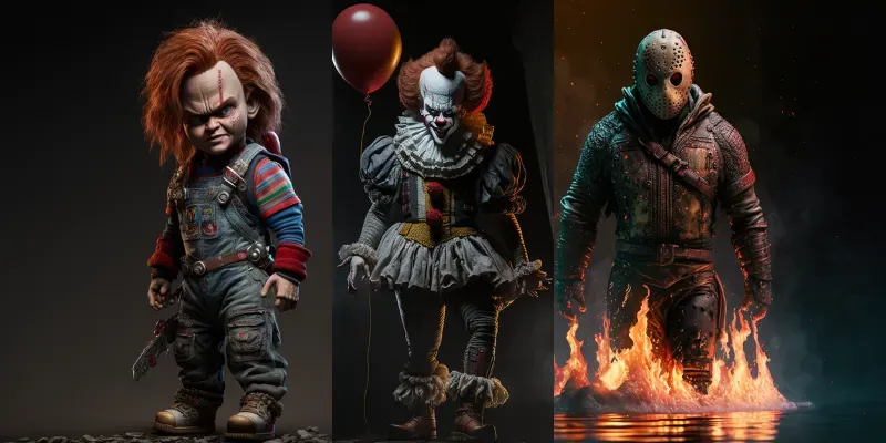 Premium Horror Characters Action Figures Midjourney Prompt | PromptBase