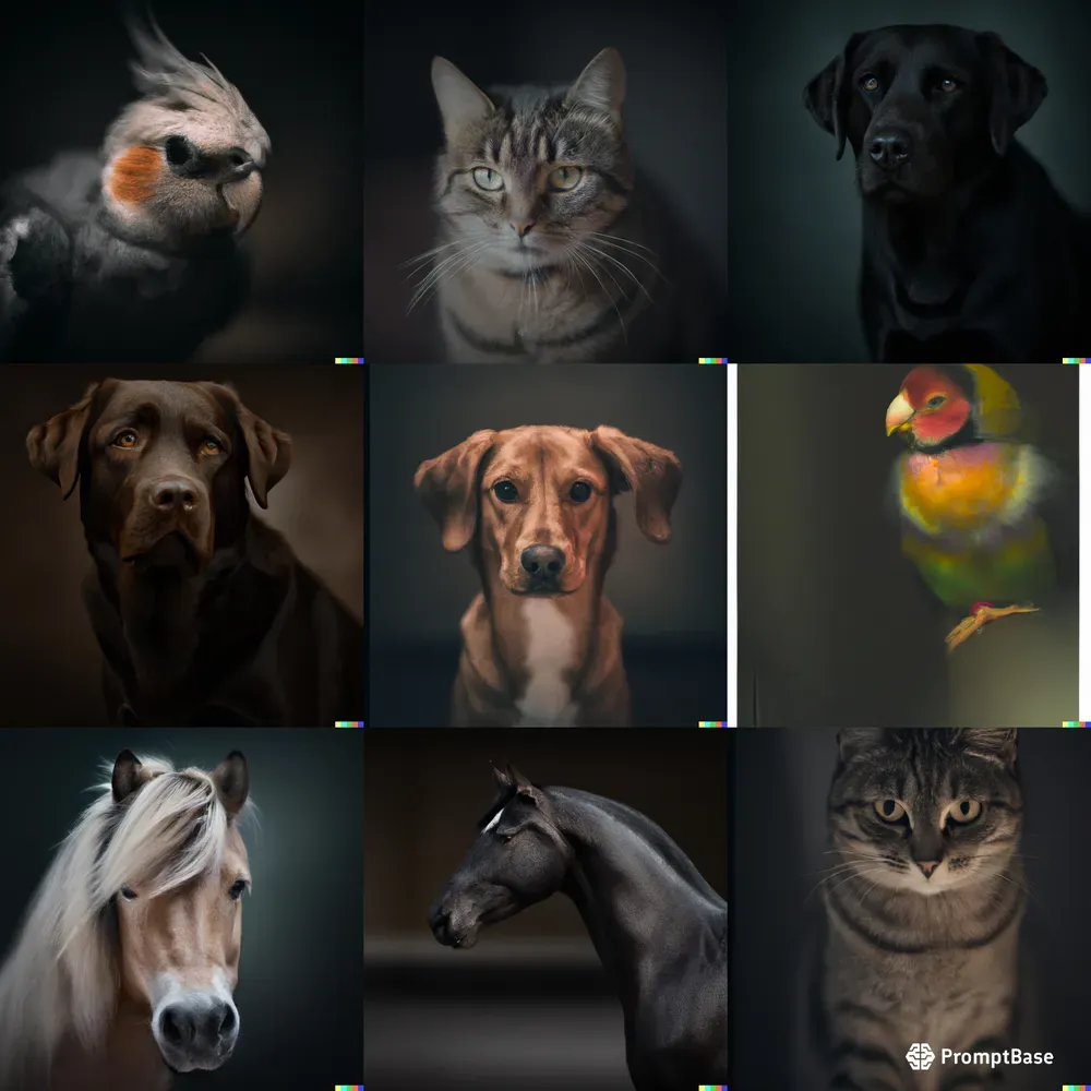 Photorealistic Portraits Of Animals DALL·E Prompt | PromptBase
