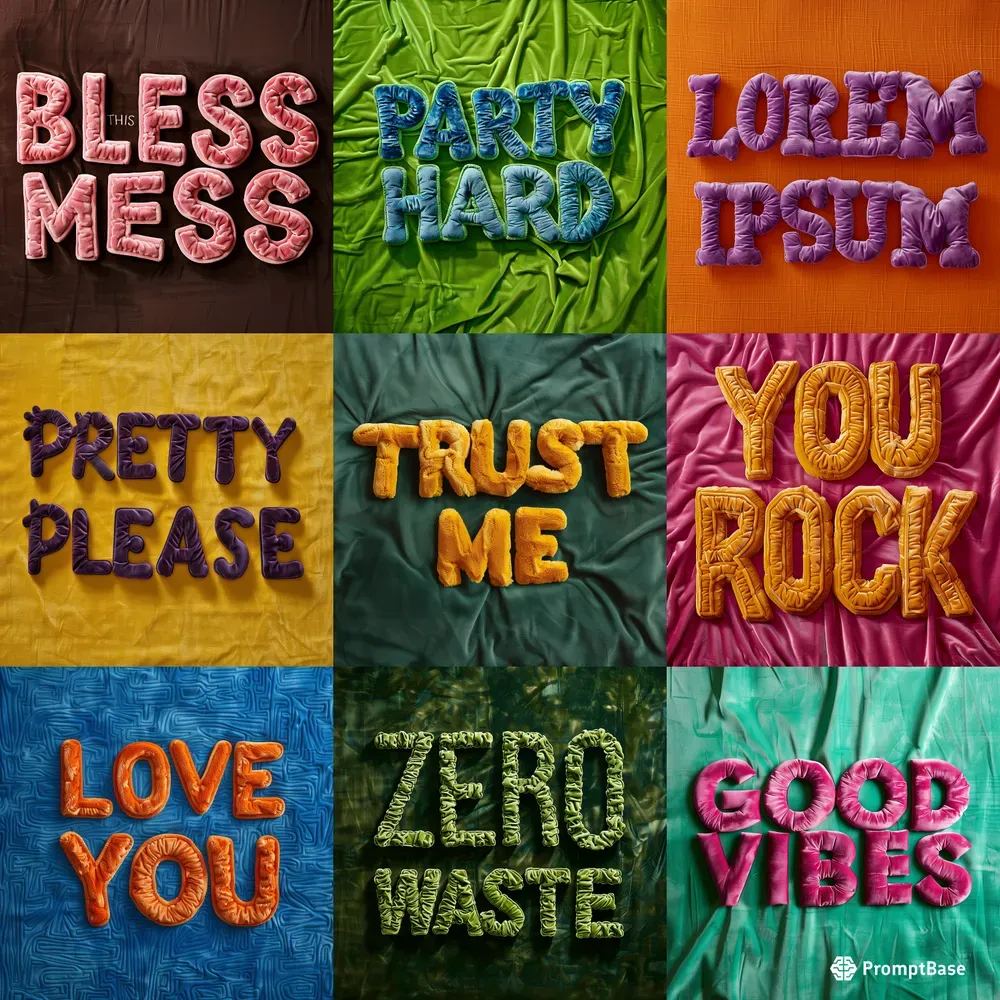 Soft Suede Velvet Font Alphabet Letters Midjourney Prompt | PromptBase