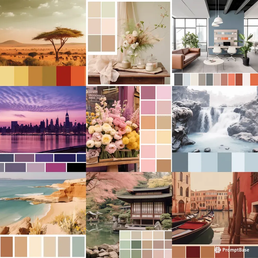 Any Color Palettes Midjourney Prompt | PromptBase