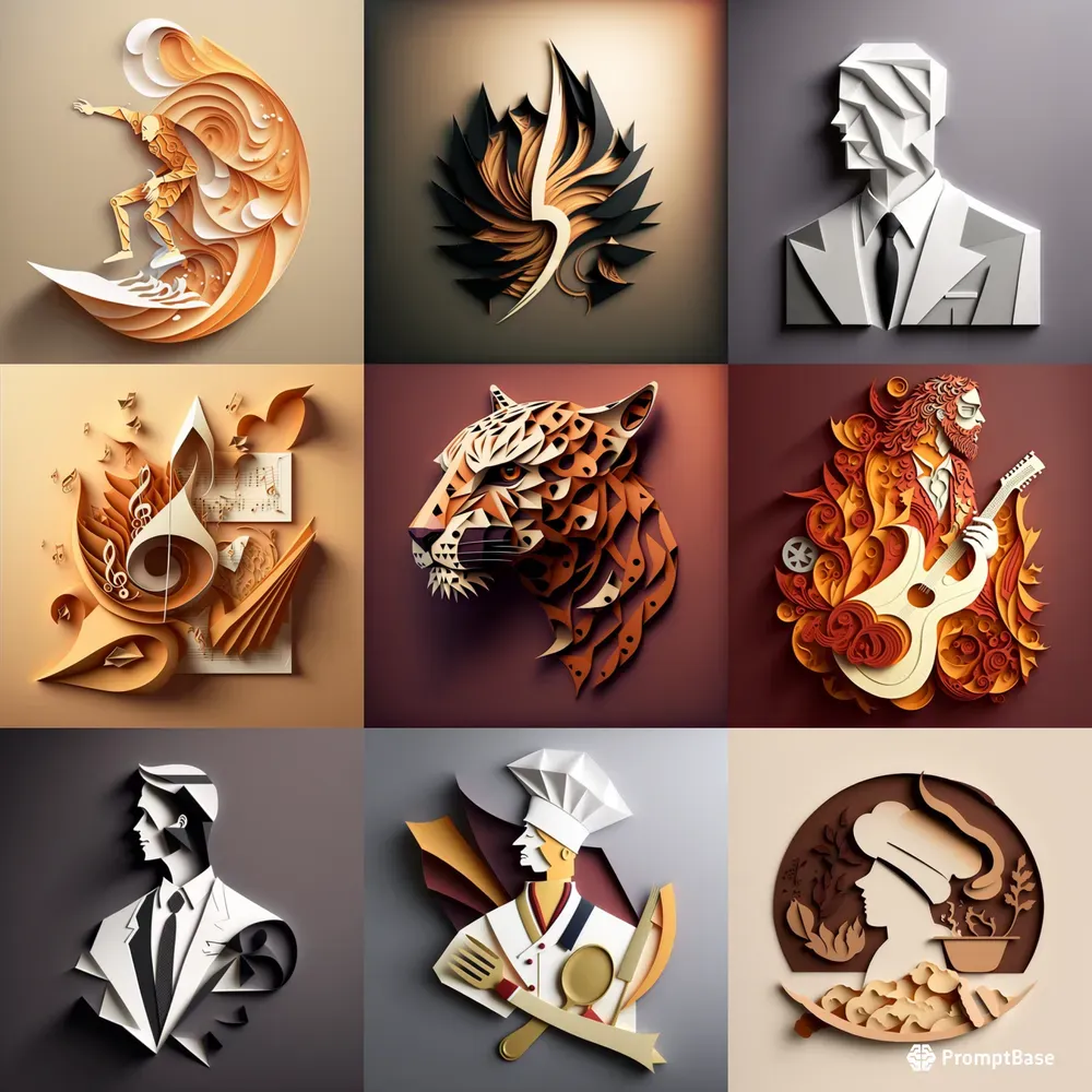 Origami Paper Logos Midjourney Prompt | PromptBase