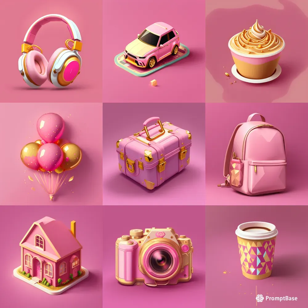Cute Objects In Isometric Views Stable Diffusion Prompt | PromptBase
