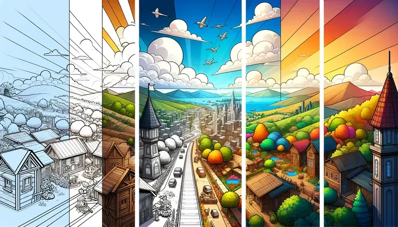 Art Evolution Sketches To 3D Cartoons DALL·E Prompt | PromptBase