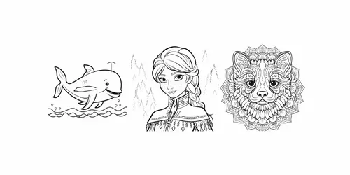 Character Coloring Pages Midjourney Prompt | PromptBase