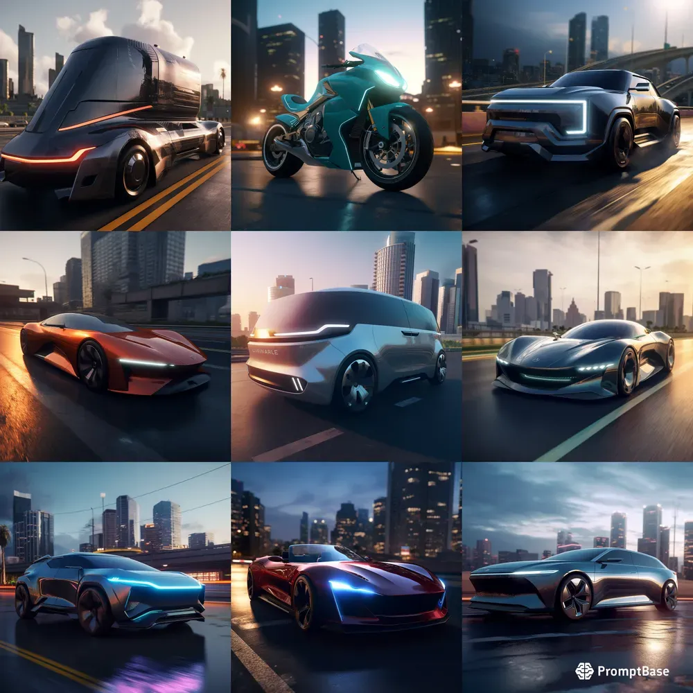 Futuristic Car Posters Midjourney Prompt | PromptBase