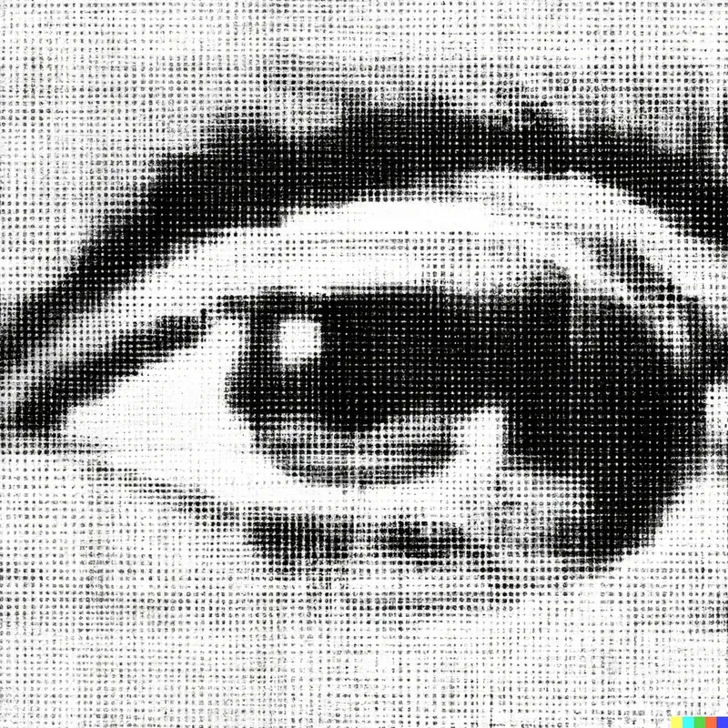 Bitmap Halftone Image Effects DALL·E Prompt | PromptBase