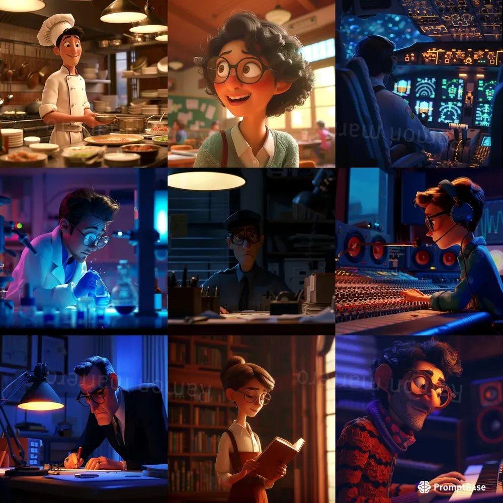 Pixar Animations Midjourney Prompt | PromptBase