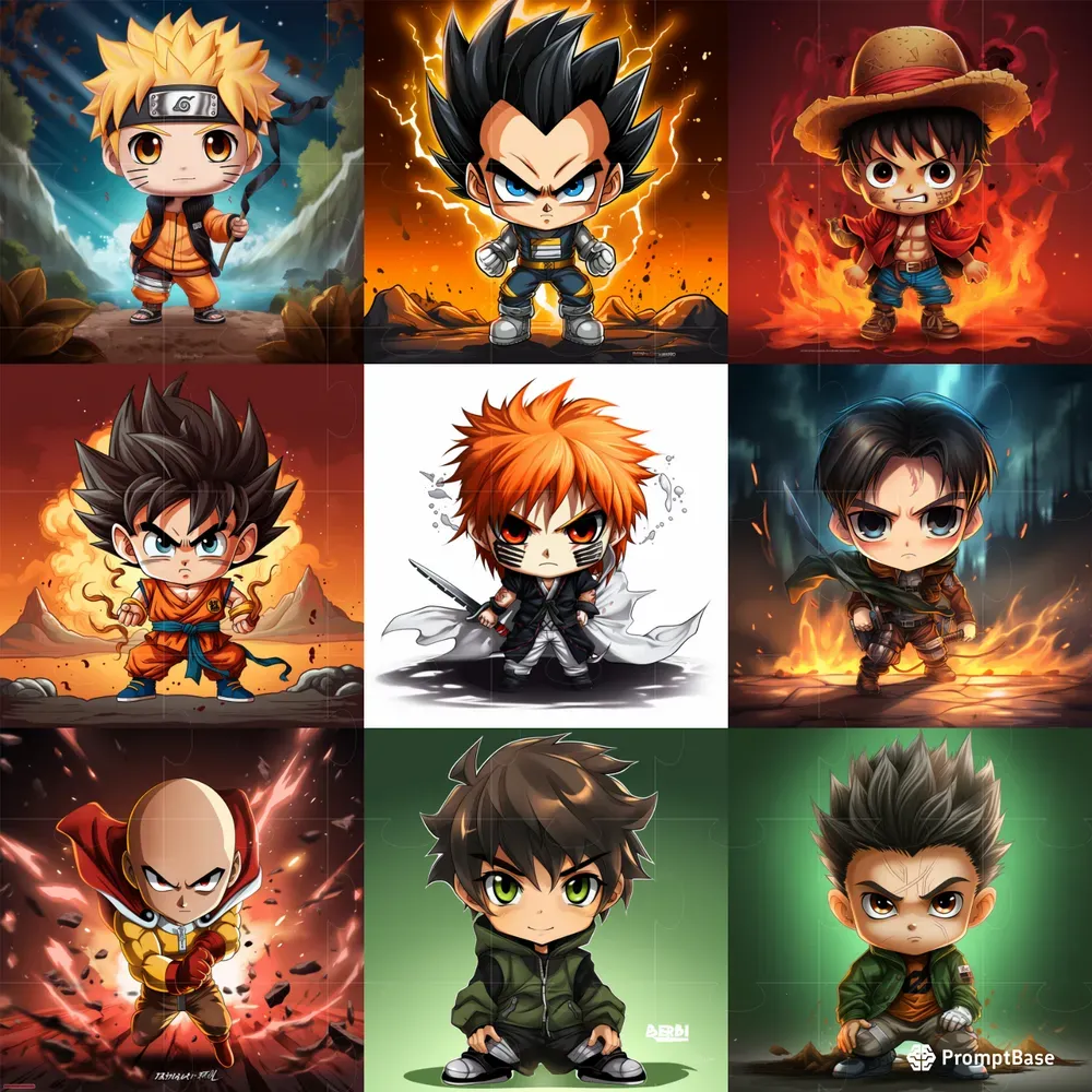 Manga Style Chibis Midjourney Prompt | PromptBase