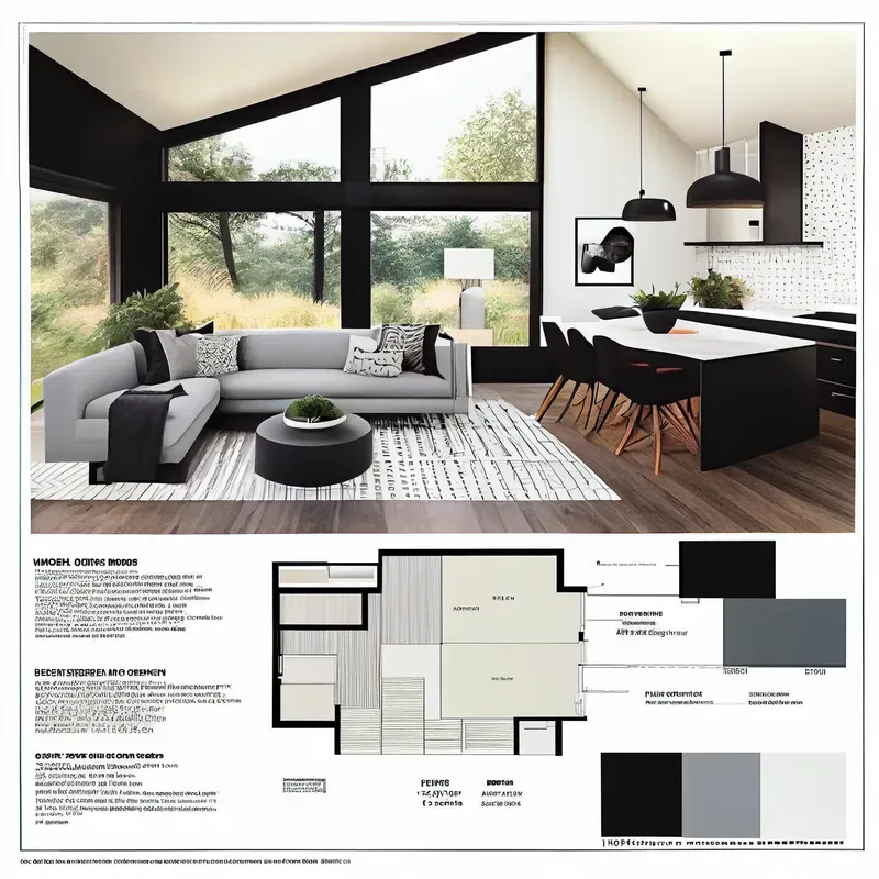 Interior Floor Plan Design Examples Midjourney Prompt | PromptBase