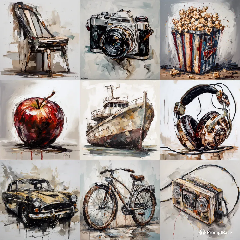Oil Painting Style Objects Midjourney Prompt | PromptBase