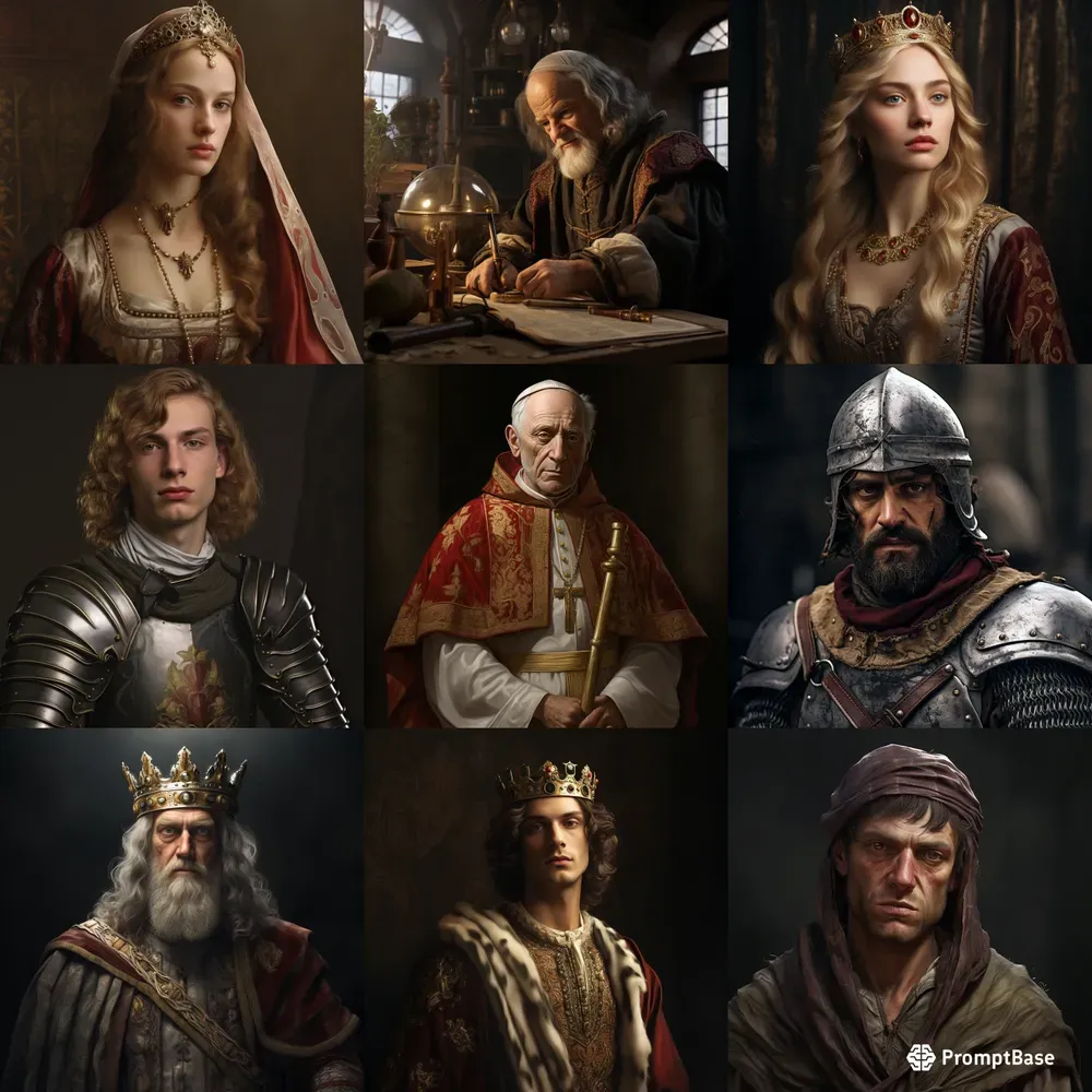 Medieval Realistic Animated Portraits Midjourney Prompt | PromptBase