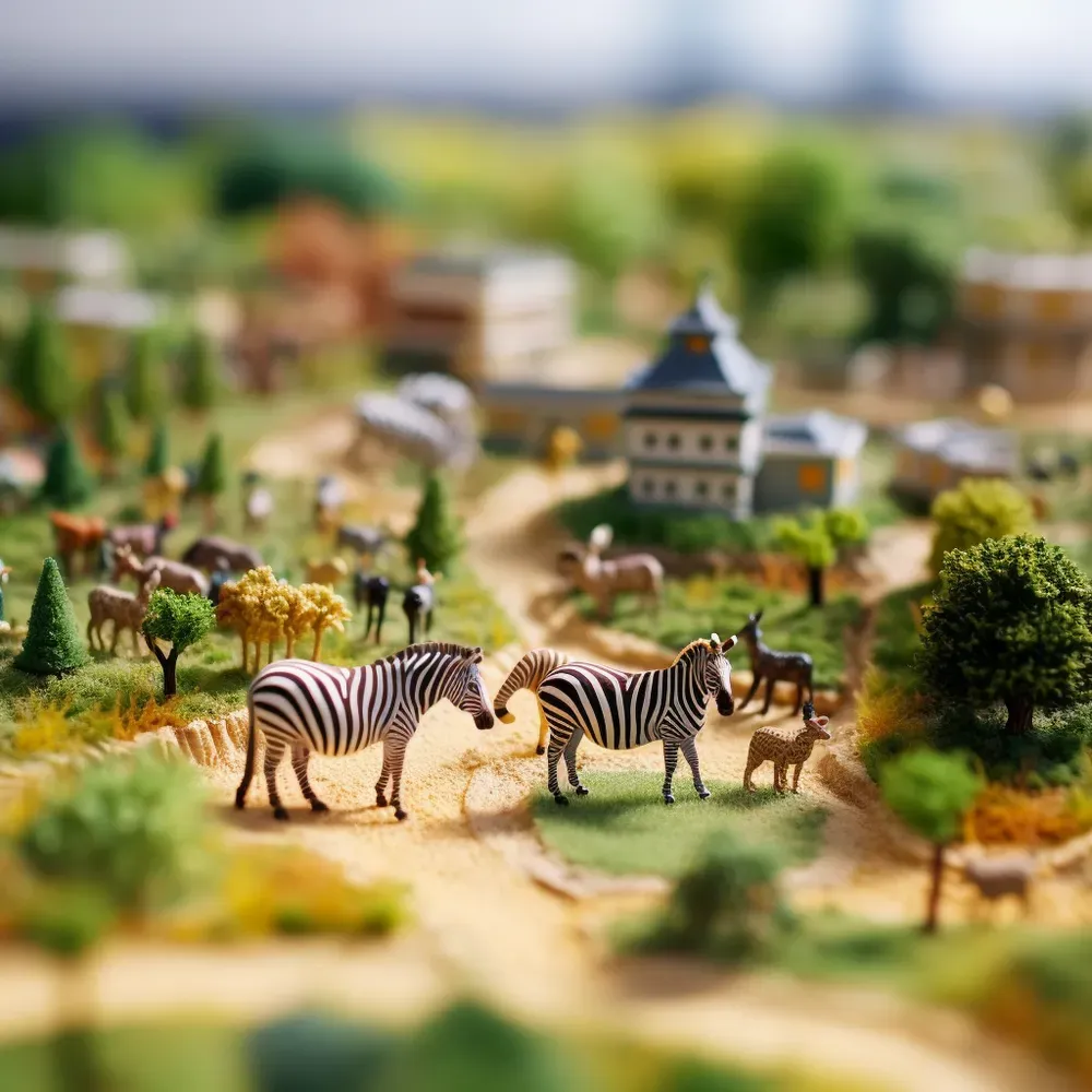 Miniature Safari Parks Midjourney Prompt | PromptBase