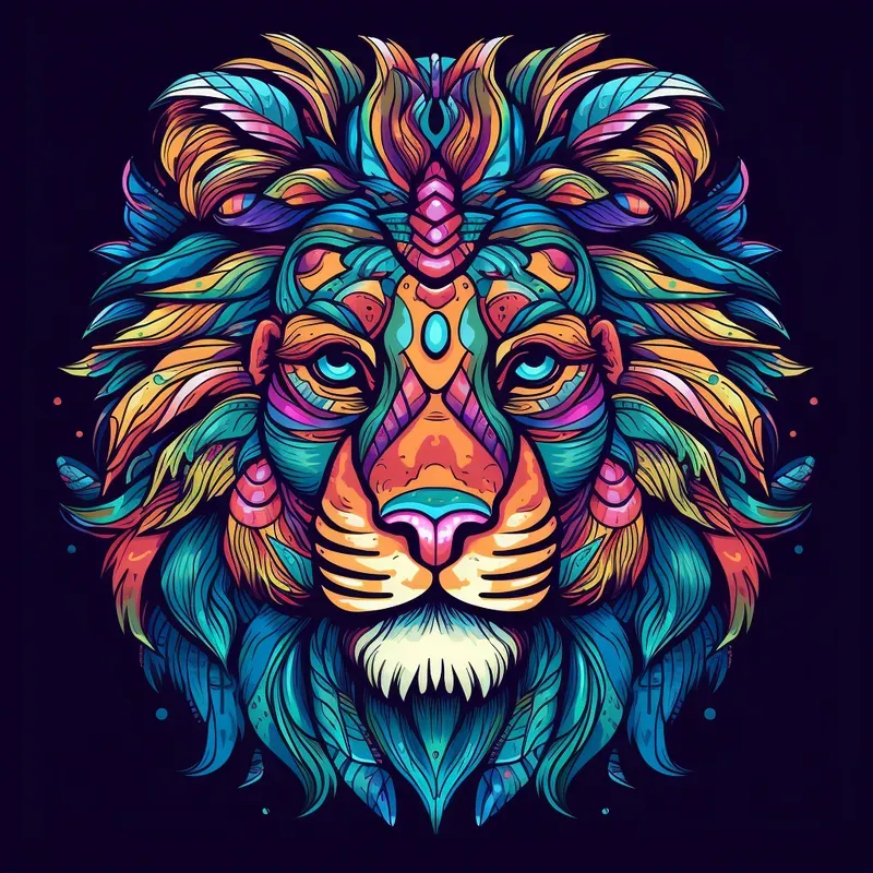 Psychedelic Animal Art Midjourney Prompt | PromptBase