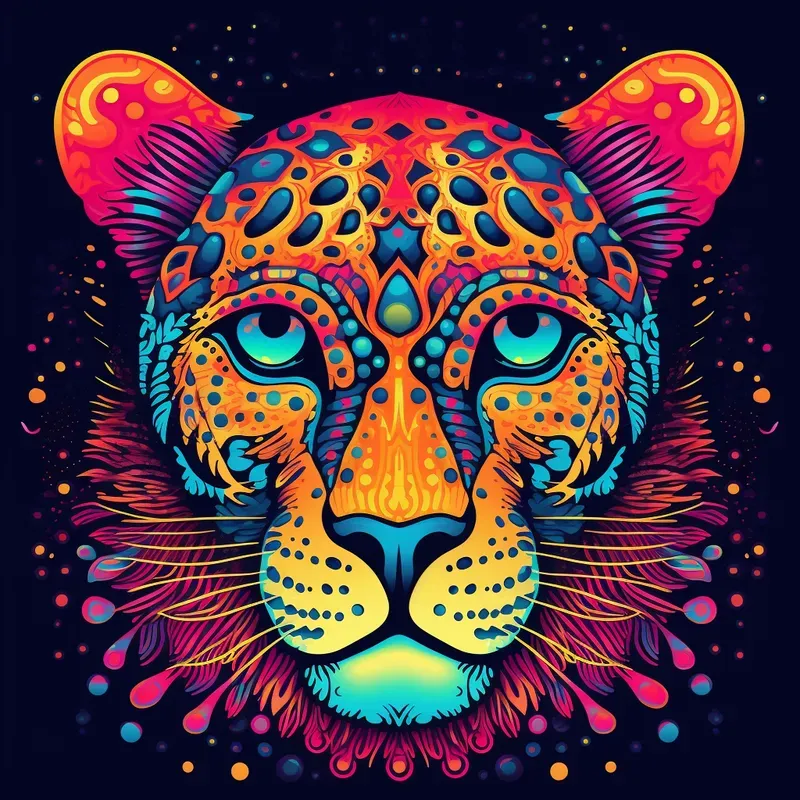 Psychedelic Animal Art Midjourney Prompt | PromptBase