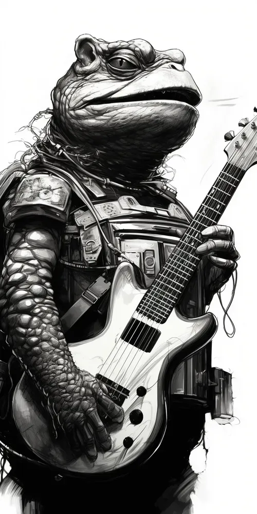 Creatures Playing Guitars Midjourney Prompt | PromptBase