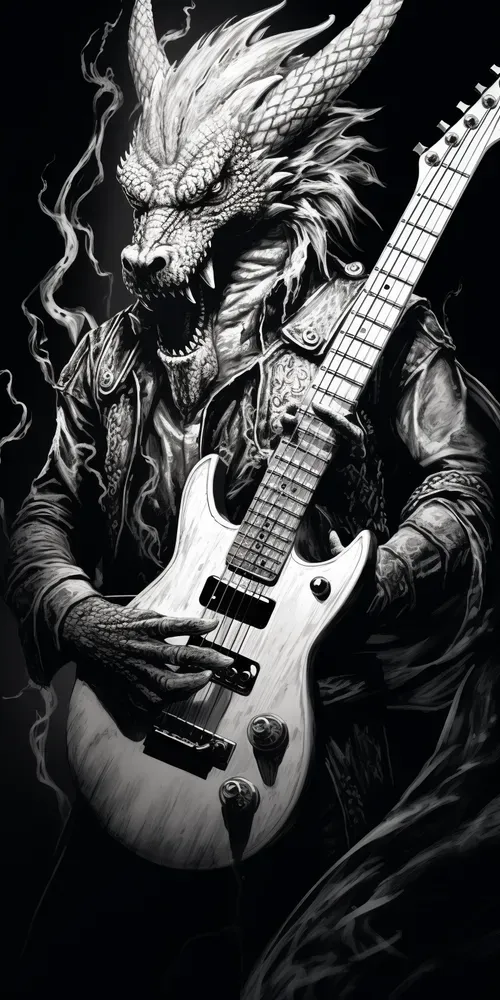 Creatures Playing Guitars Midjourney Prompt | PromptBase