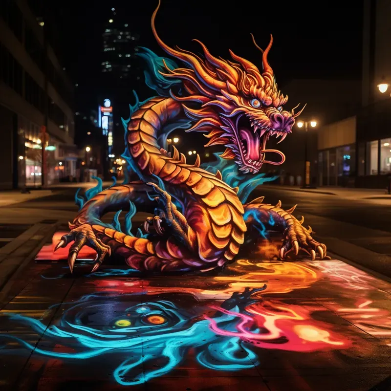 Emerging Creature Street Art Midjourney Prompt | PromptBase