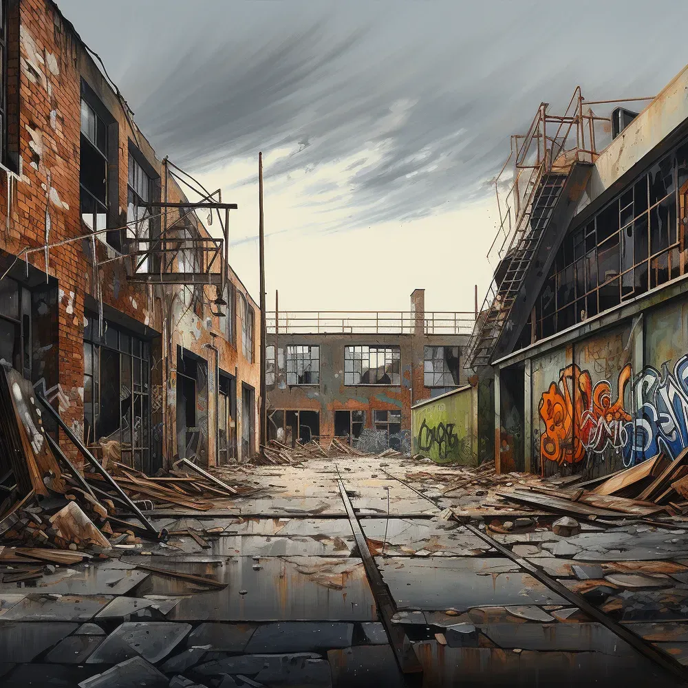 Desolate Urban Landscapes Midjourney Prompt | PromptBase