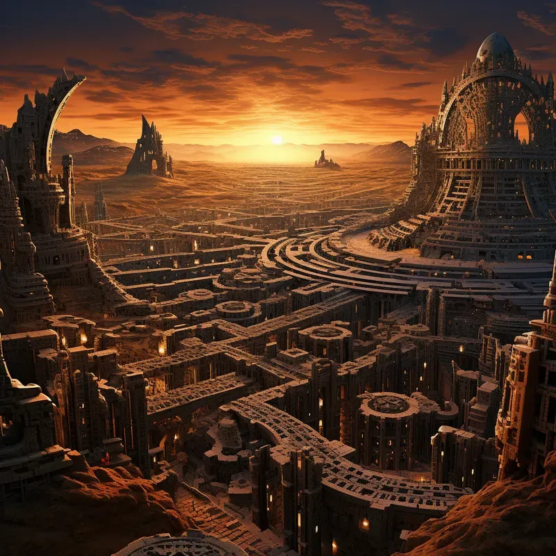 Ancient Civilizations Architectures Midjourney Prompt | PromptBase