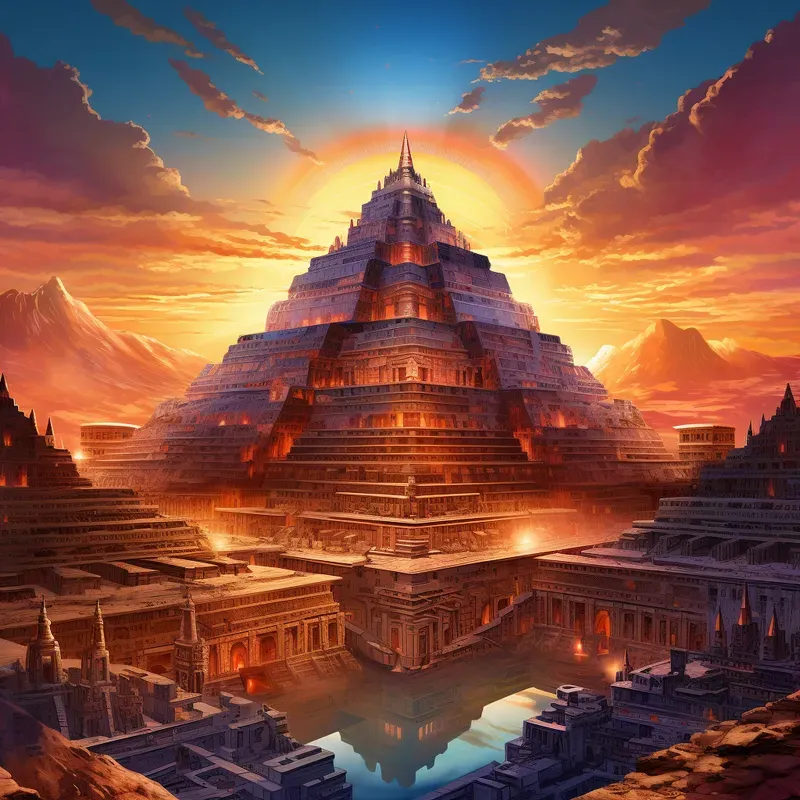 Ancient Civilizations Architectures Midjourney Prompt | PromptBase