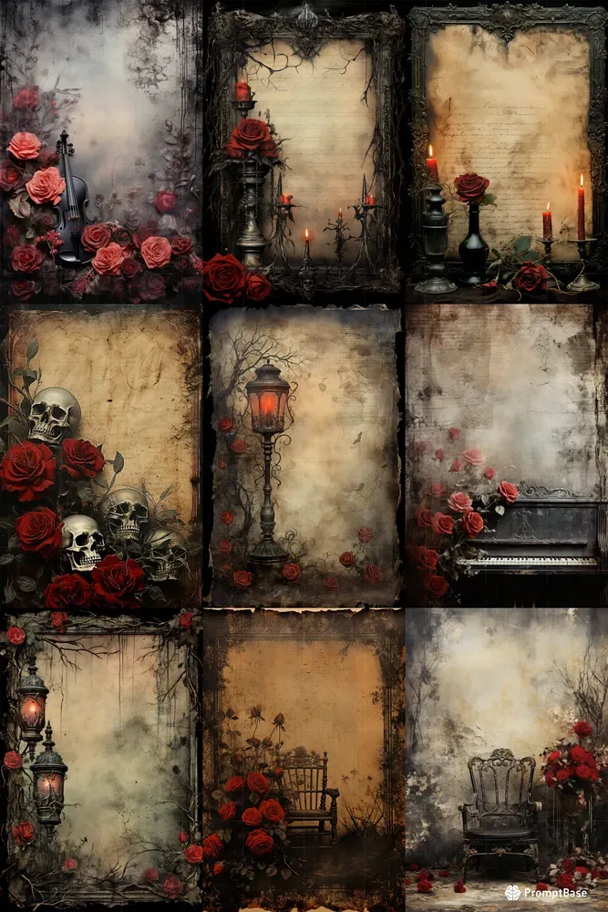 Gothic Paper Designs Midjourney Prompt | PromptBase