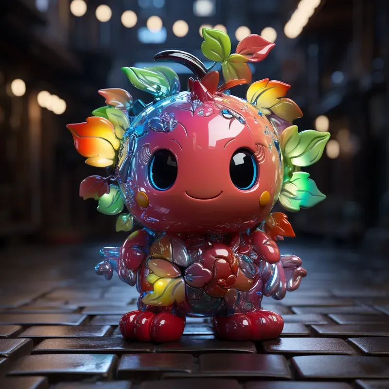 Disney Style Cute Colorful Neon Characters Midjourney Prompt | PromptBase