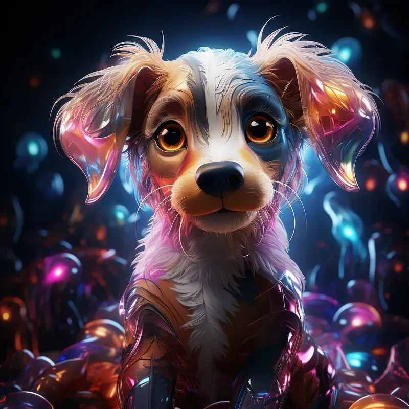 Disney Style Cute Colorful Neon Characters Midjourney Prompt | PromptBase