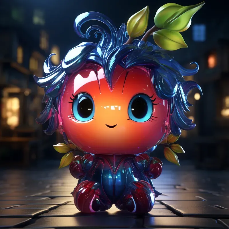 Disney Style Cute Colorful Neon Characters Midjourney Prompt | PromptBase