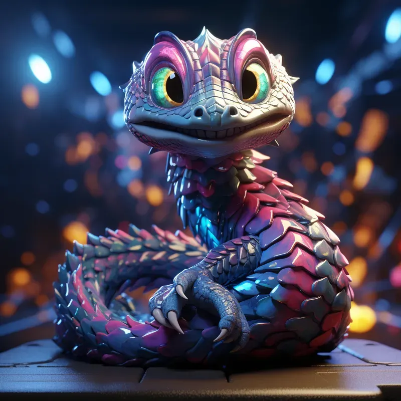 Disney Style Cute Colorful Neon Characters Midjourney Prompt | PromptBase