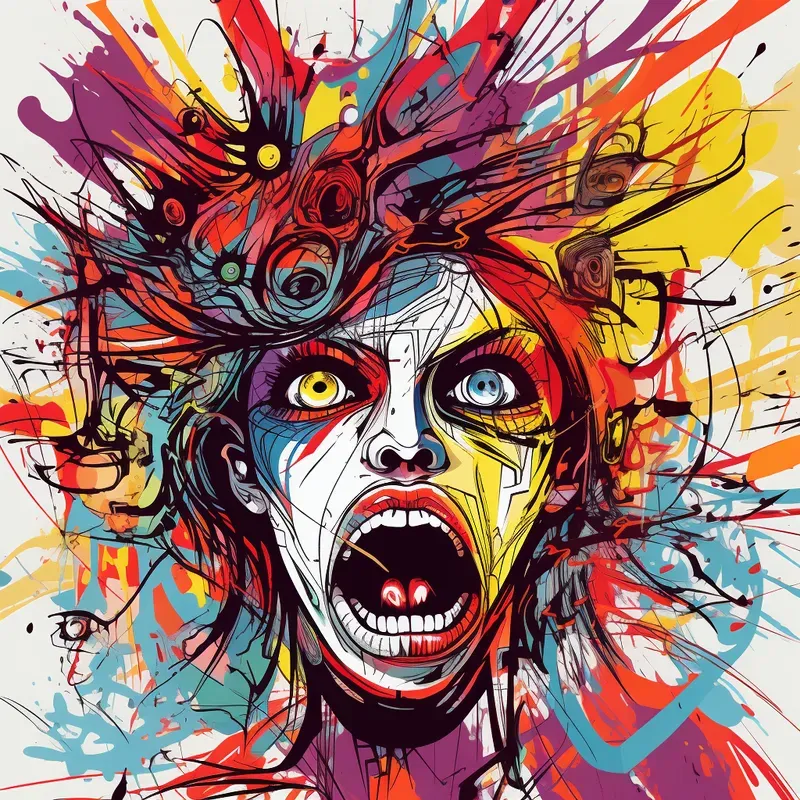 Scary Expression Doodles Midjourney Prompt | PromptBase