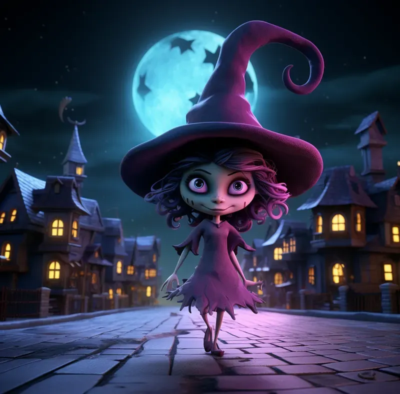Halloween Witty Cartoon 3D Characters Midjourney Prompt | PromptBase