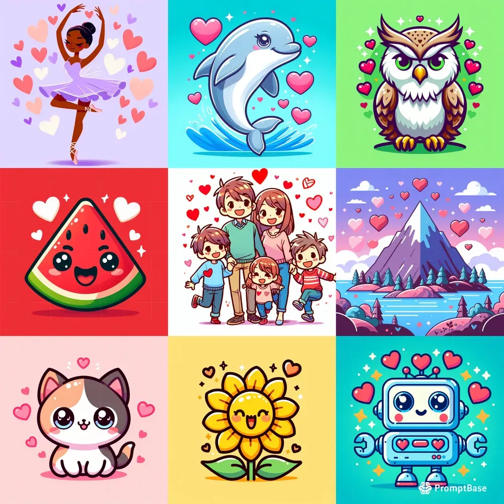 Vector Cartoonies DALL·E Prompt | PromptBase