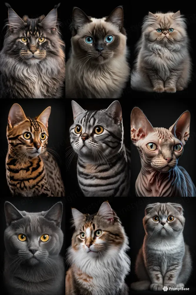 Realistic Cat Portraits Midjourney Prompt | PromptBase