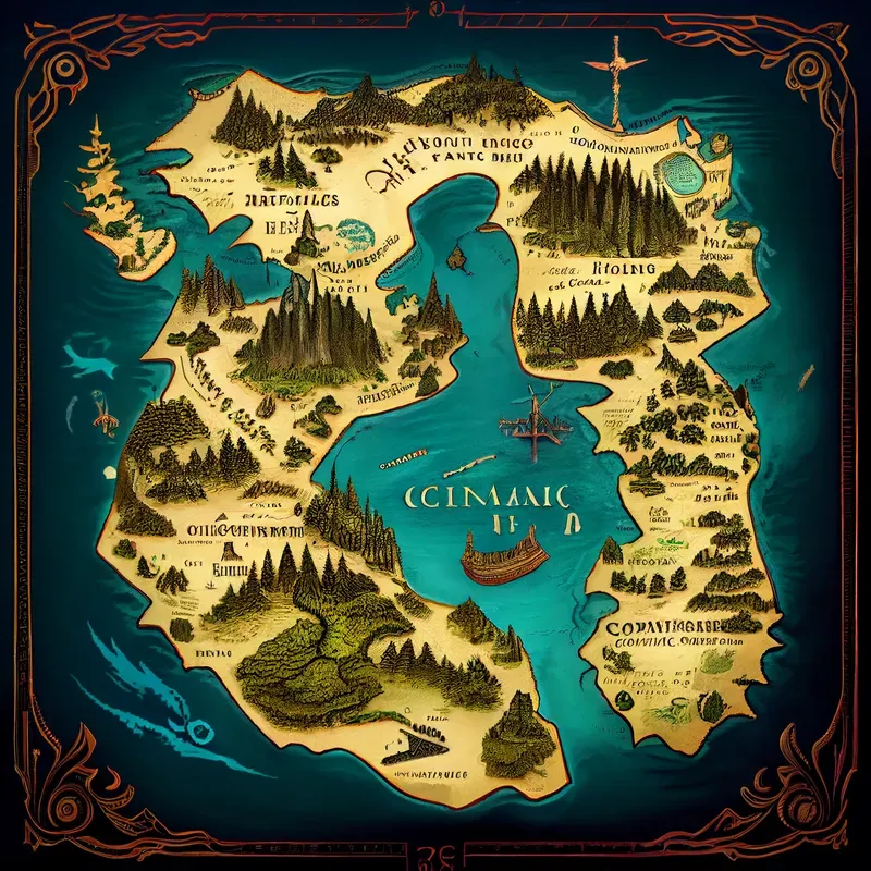 Fantasy Maps Journeys To A New World Midjourney Prompt | PromptBase