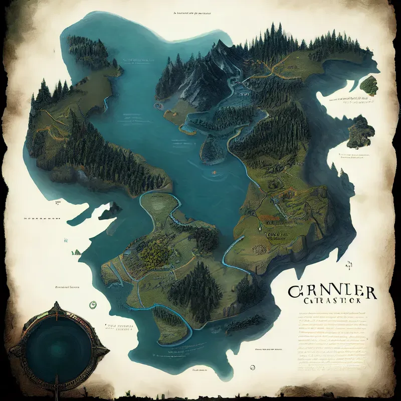 Fantasy Maps Journeys To A New World Midjourney Prompt | PromptBase