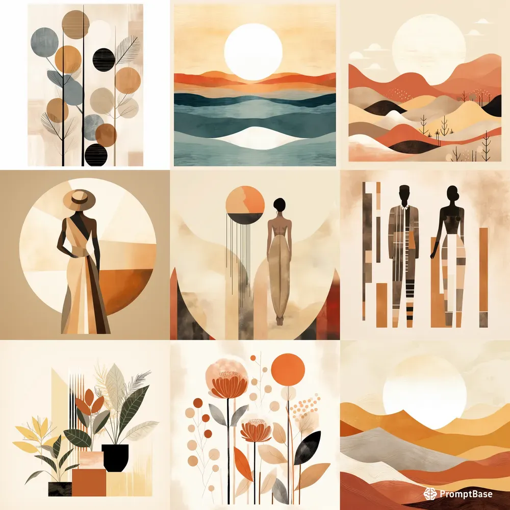 Boho Style Art Midjourney Prompt | PromptBase