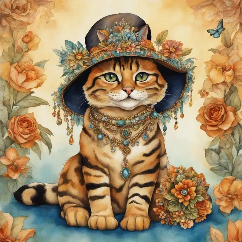 Boho Cats And Dogs Stable Diffusion Prompt | PromptBase