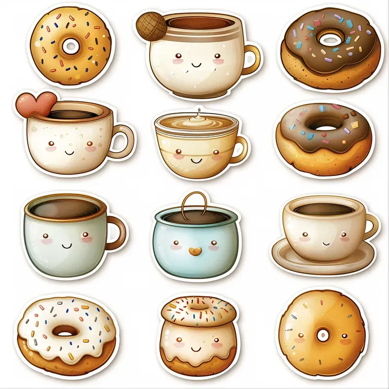 Silly Stickers Cute Cliparts Midjourney Prompt | PromptBase