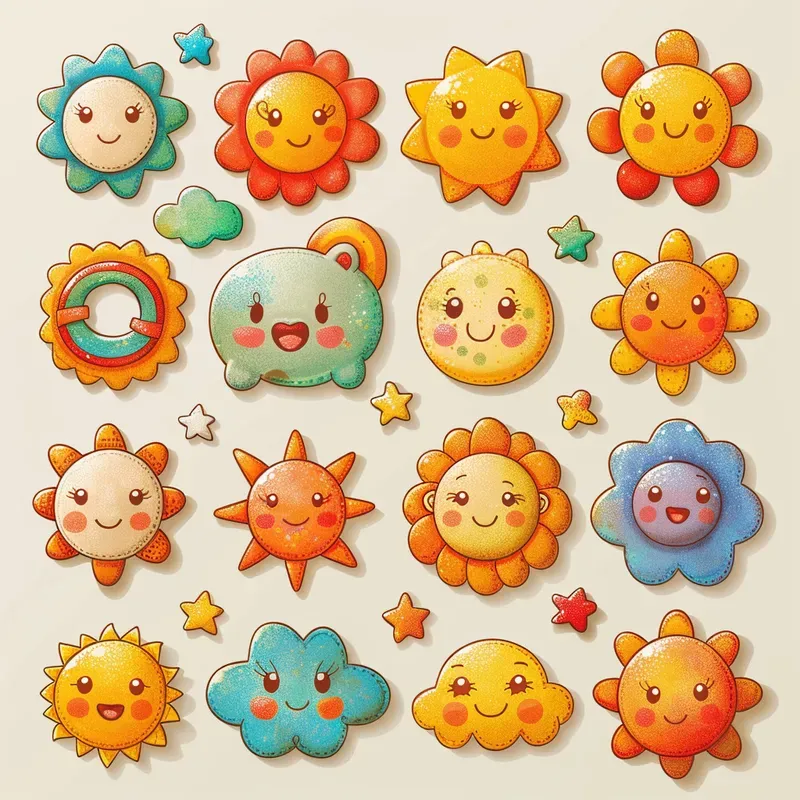 Silly Stickers Cute Cliparts Midjourney Prompt | PromptBase